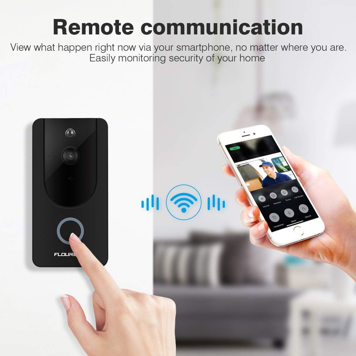 WiFi HD Video Doorbell + Indoor Chime